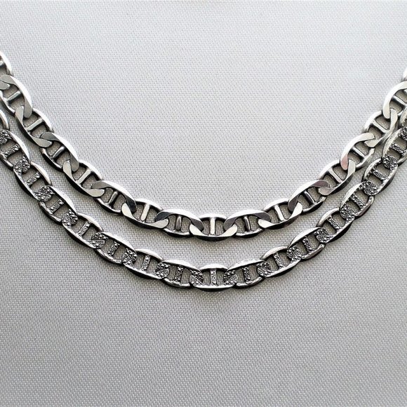 Accessories | Sterling Silver 925 Mariner Link Two Sided Necklace Chain ...